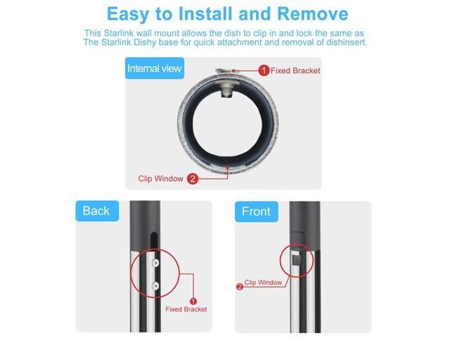 XLTTYWL Starlink V3 Mount, Starlink Gen 3 Router Wall Mount With ...