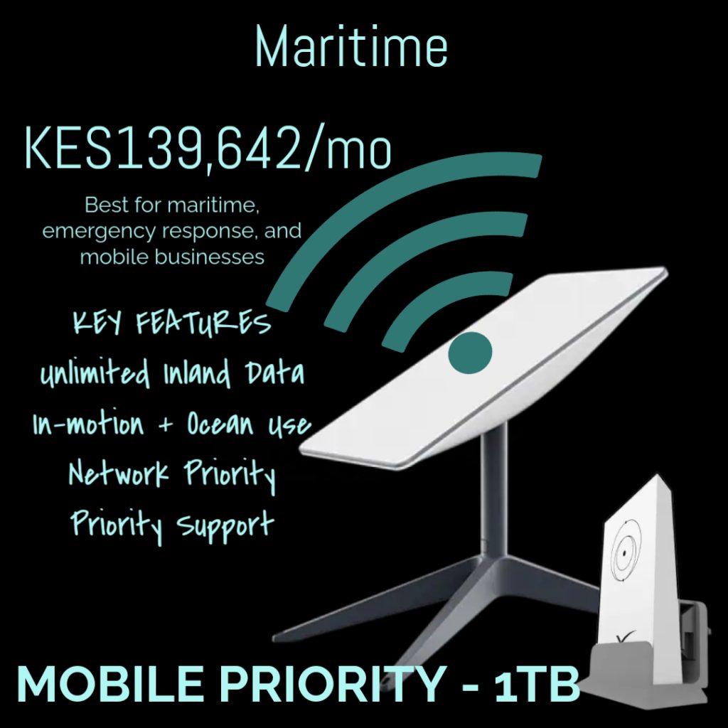 STARLINK Maritime MOBILE PRIORITY - 1TB | +254724572514